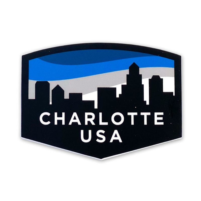 Charlotte Skyline Sticker - Old East Rags - Apparel and Adventure