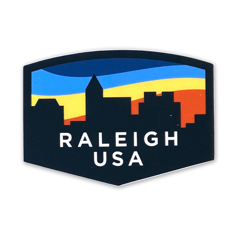 Raleigh Skyline Sticker - Old East Rags - Apparel and Adventure