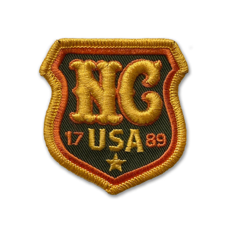 North Carolina Badge Puff Embroidered Patch - Green - Old East Rags ...