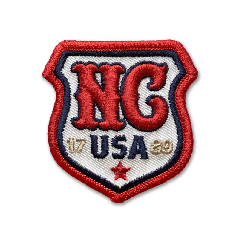 North Carolina Badge Puff Embroidered Patch - Red - Old East Rags ...